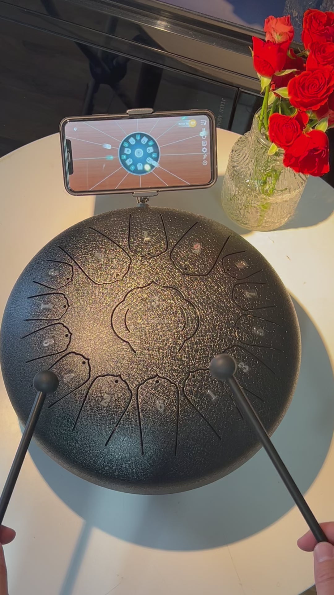 Jooleer Kalimba Thumb Piano Smart App Drum Instruments Chords Songs